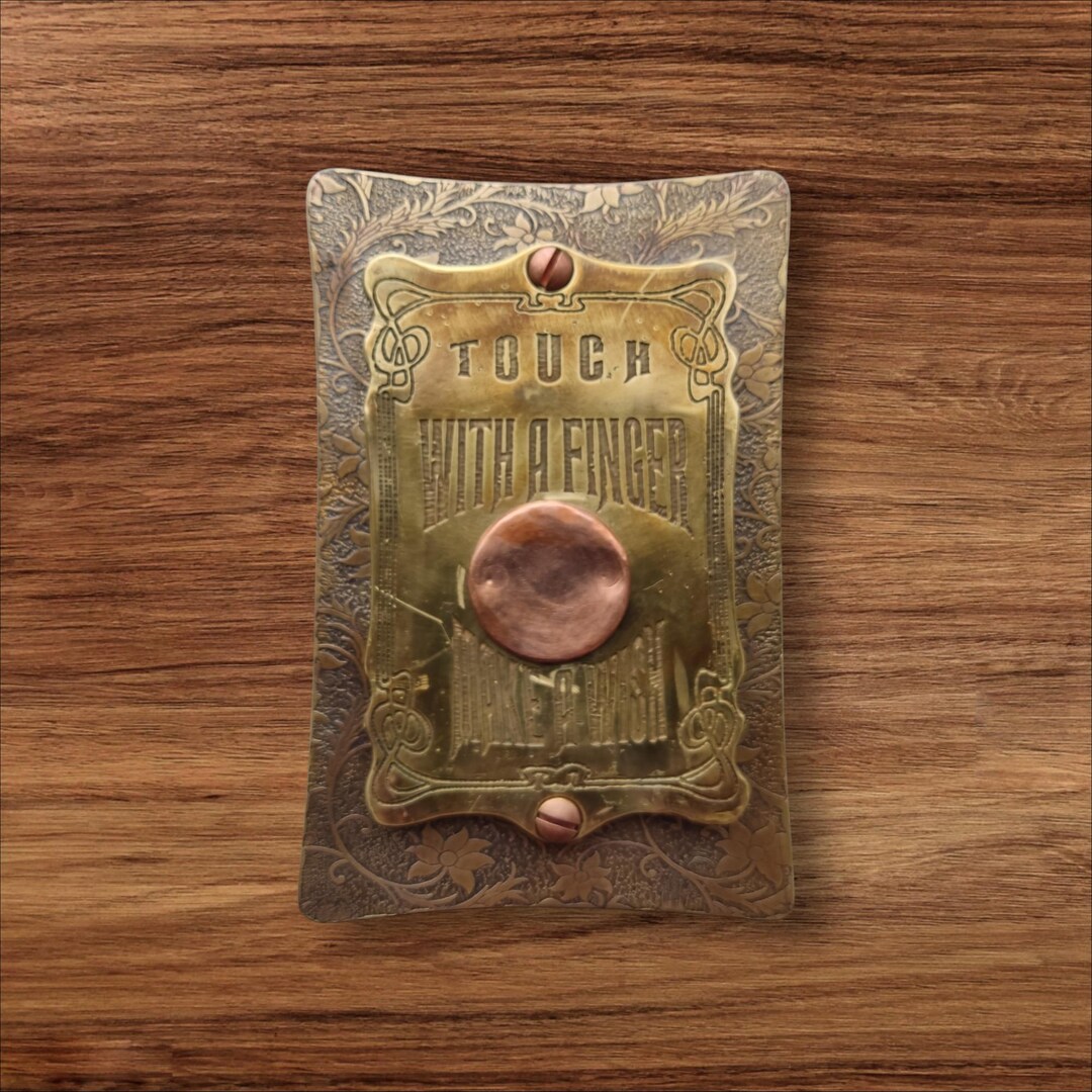 Brass Wish Sign, Aged Wall Amulet, Custom Personalized Metal Sign, Man ...