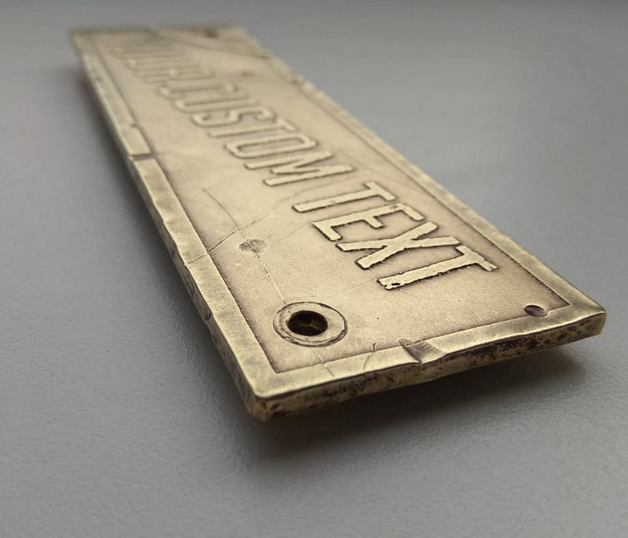 Custom Brass Name Plate Aged Metal Sign Antique Door Sign - Etsy