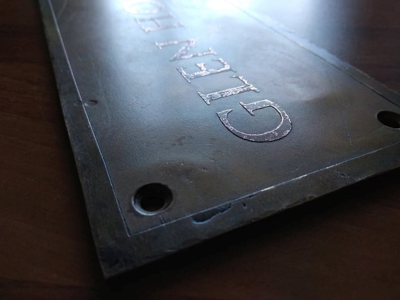 Brass Custom Name Plate, Old Metal Plaque, Vintage Aged Signage ...
