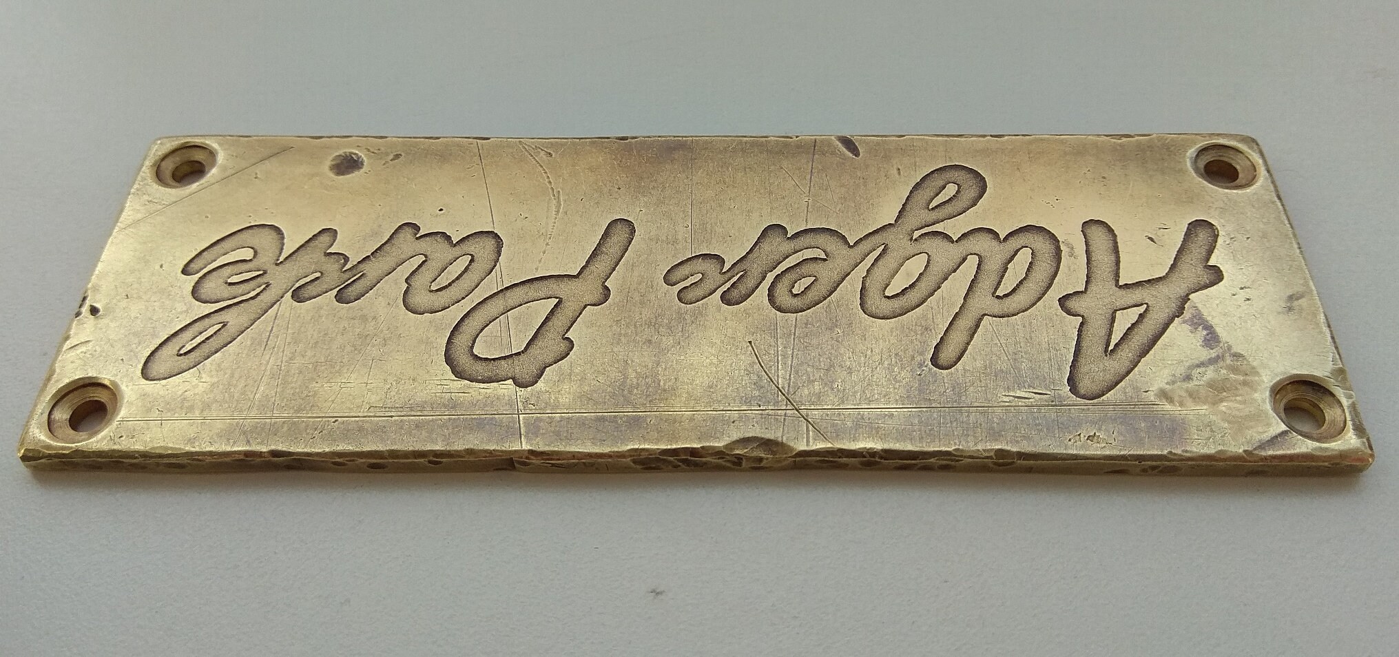 Custom Brass Name Plate, Antique Signage, Door Sign Gift, Home Vintage ...