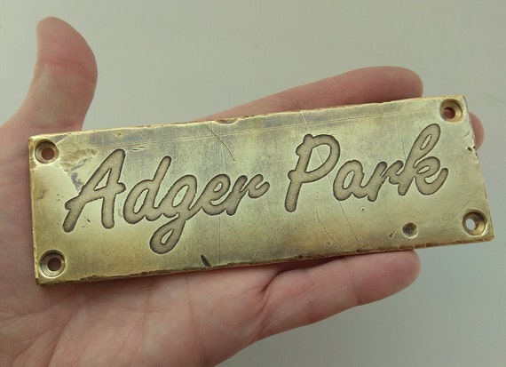 Custom Brass Name Plate Antique Signage Door Sign Home | Etsy