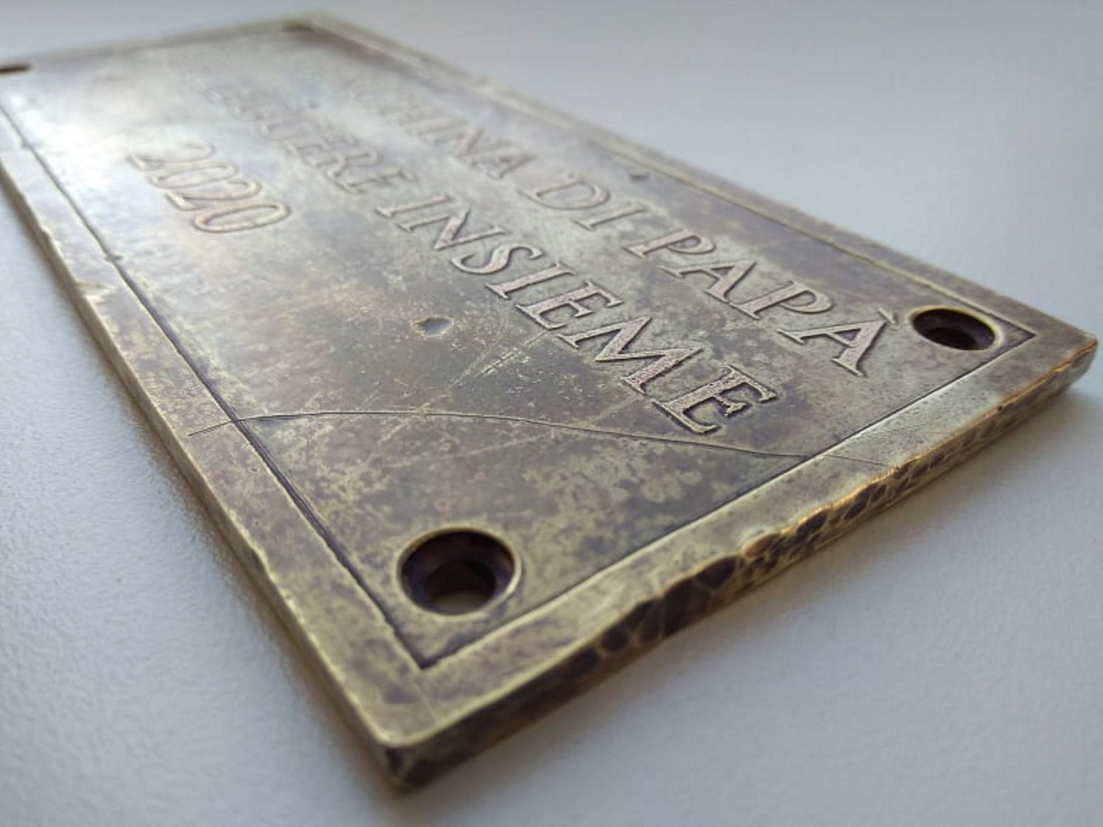 Custom Brass Name Plate, Old Metal Plaque, Vintage Aged Signage ...