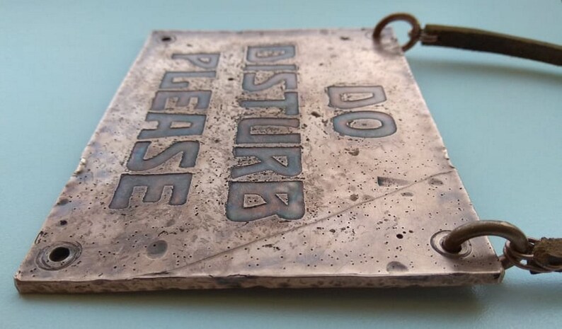 Custom Vintage Copper Sign Door Sign Do Not Disturb Home | Etsy