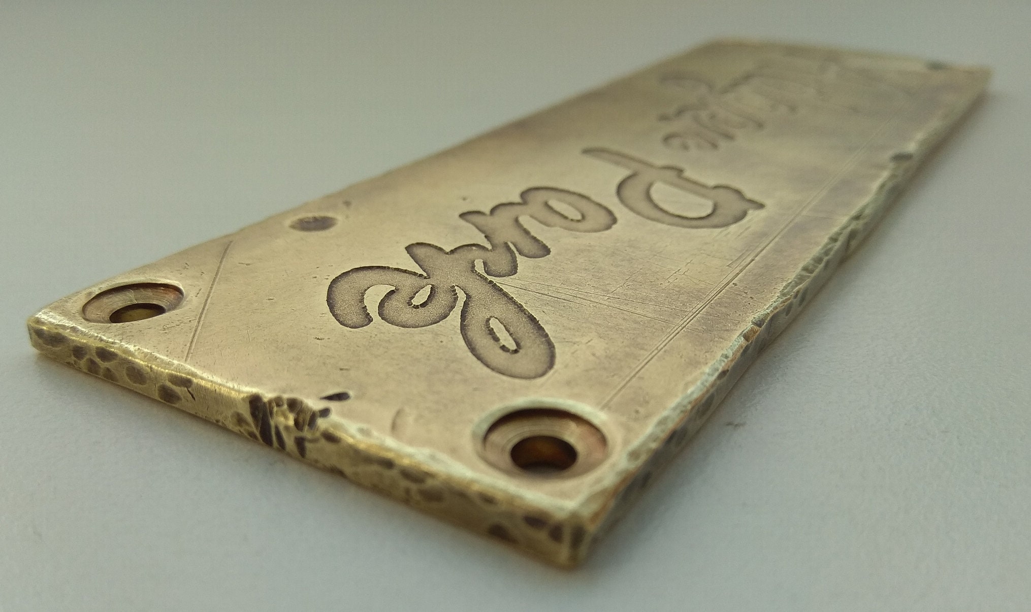 Custom Brass Name Plate, Antique Signage, Door Sign Gift, Home Vintage ...
