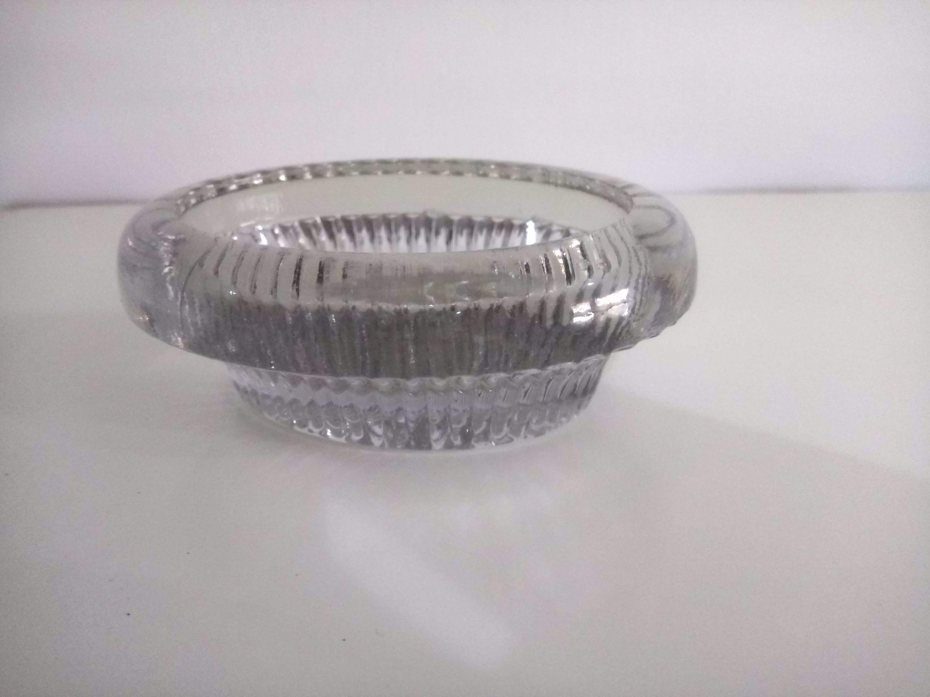 Vintage Faceted Glass Salt Dish With Starburst Design, Circa 1940s ...