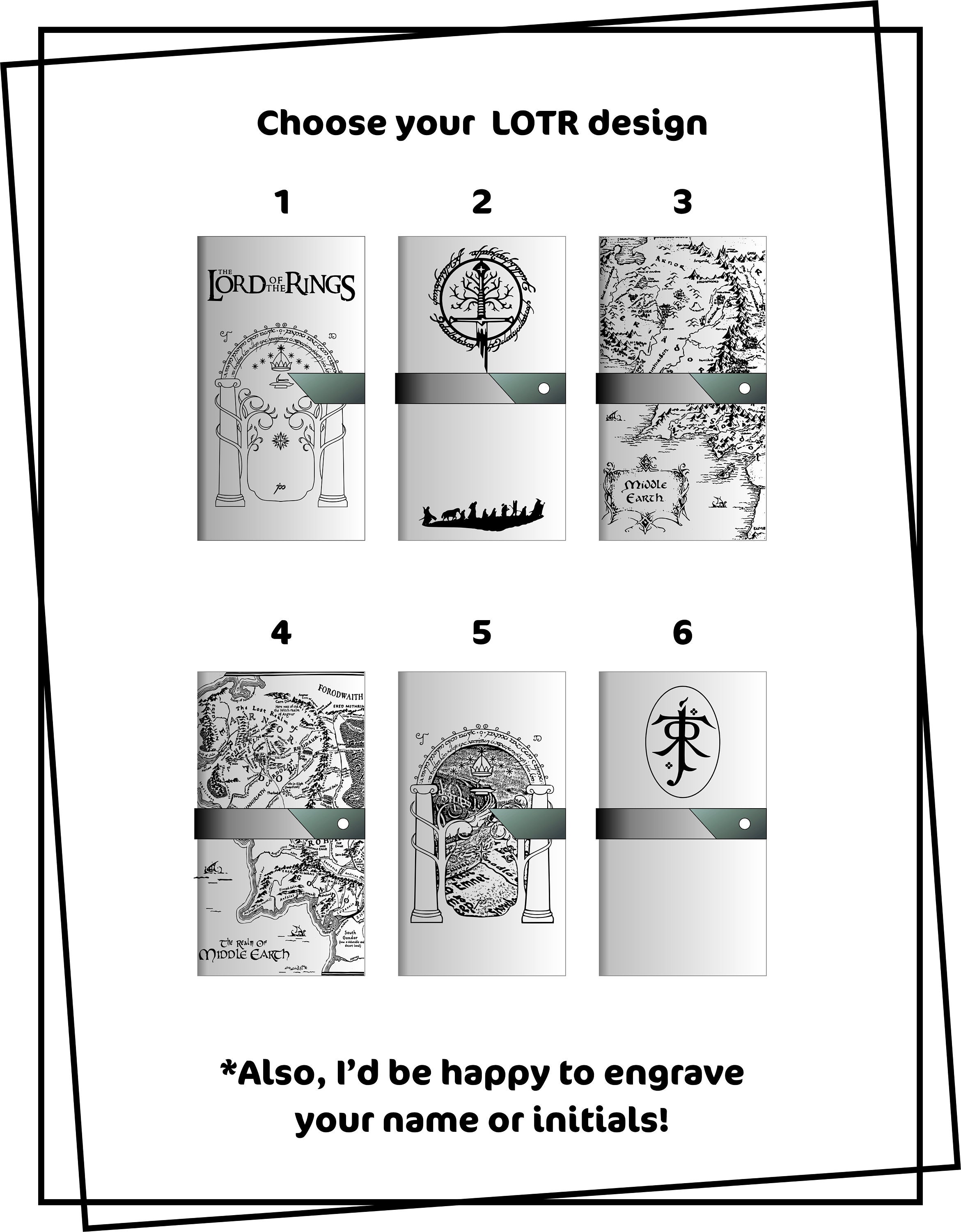 Lord of the Rings Wrapped Wooden Journal, Map of the Middle Earth ...