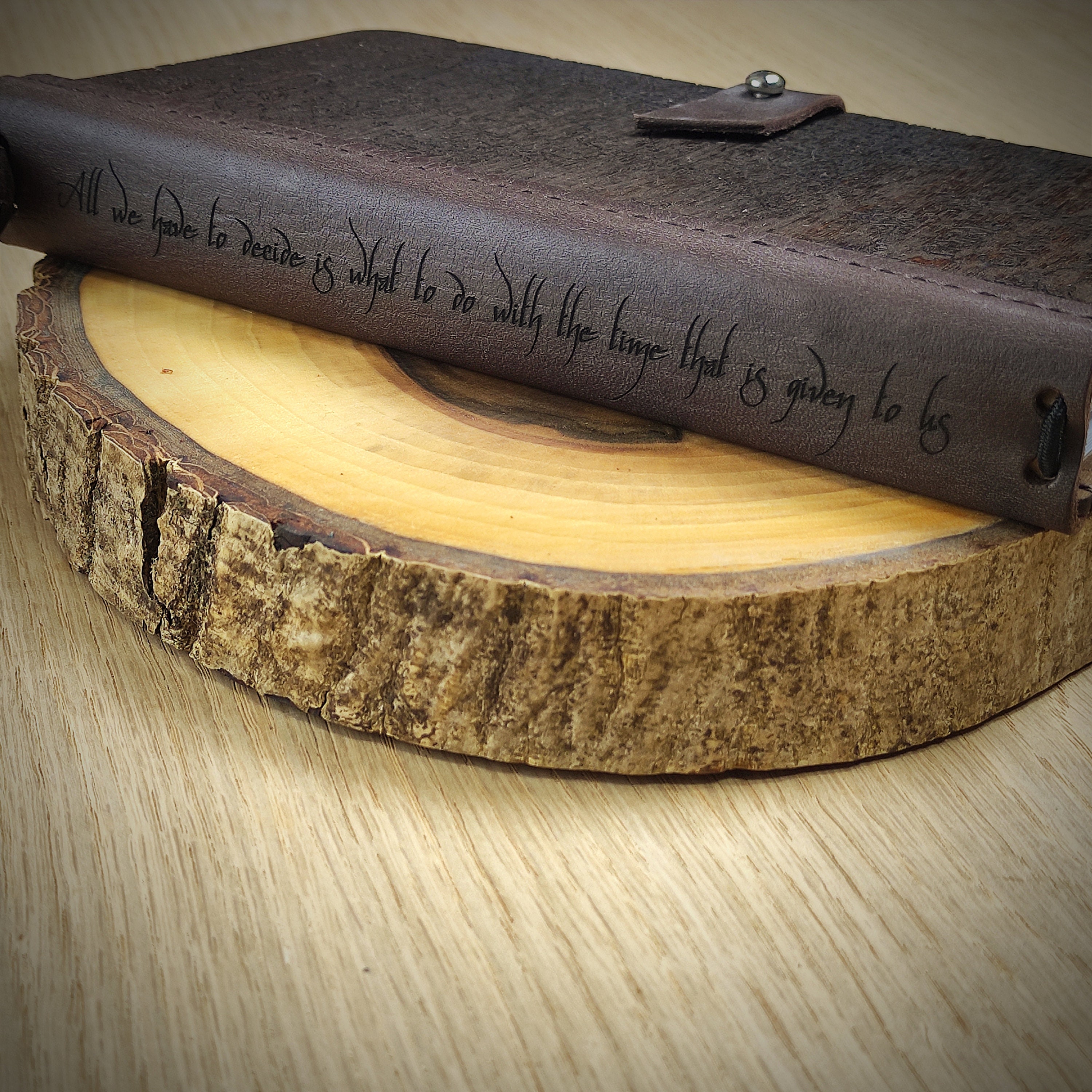 Lord of the Rings Wrapped Wooden Journal, Map of the Middle Earth ...