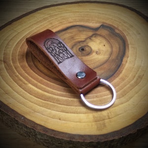 The Doors of Durin Leather Keychain, LOTR Key Holder - Etsy