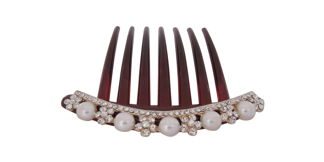 Crystal And Pearl Hair Comb Fashion Accessories Bridal Hair Comb Flower