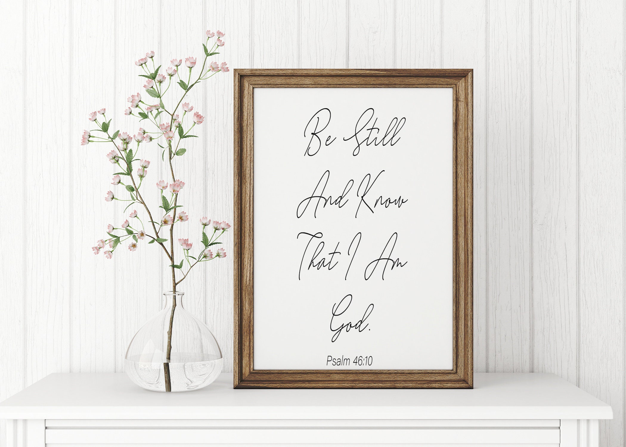 Bible Verse Printable, Be Still, Psalm 46:10, Scripture Wall Art, Bible ...
