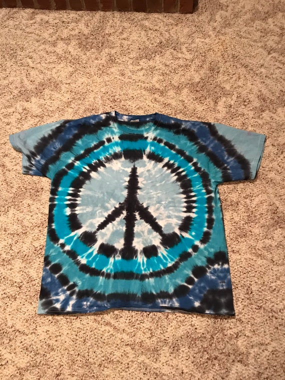 Tie Dyed Peace Sign Tshirt | Etsy