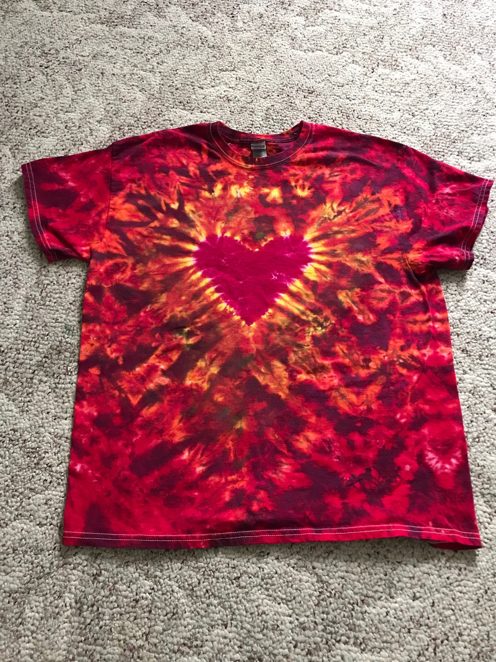 Hearts on Fire Tie-dye - Etsy
