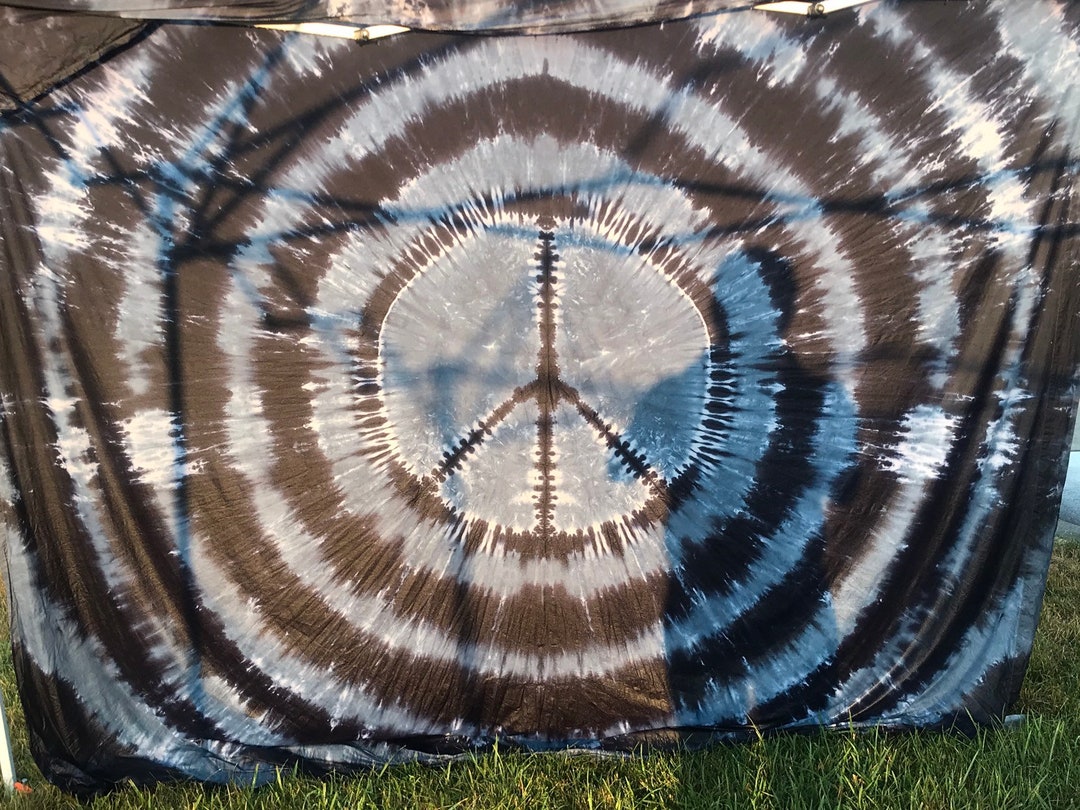 Tie Dye Peace Sign Tapestry Wall Hanging - Etsy