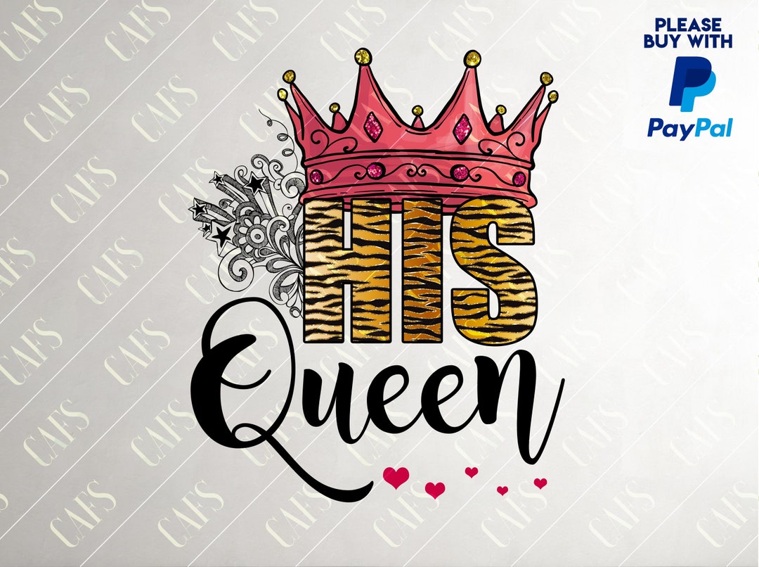 HIS QUEEN Sublimation Design Png Couple Design Pngfor Sublimation King ...