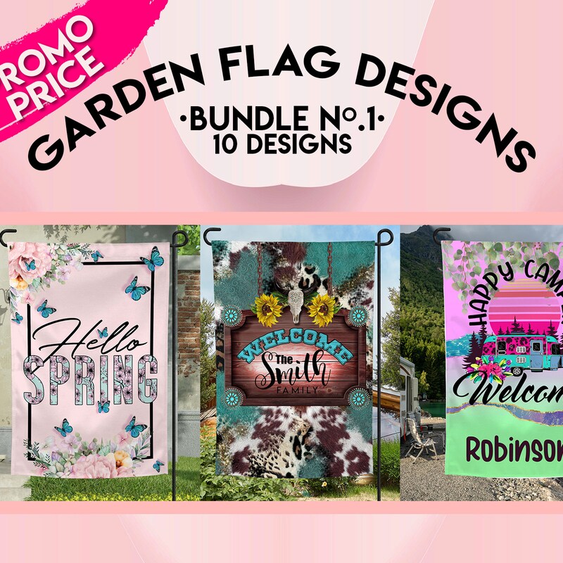 Garden Flag Svg - Etsy Canada