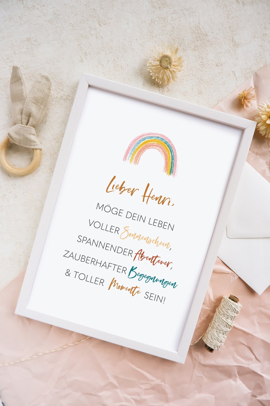 Poster zur Geburt Glückwünsche Geburt, buntes Baby Poster A4 ...