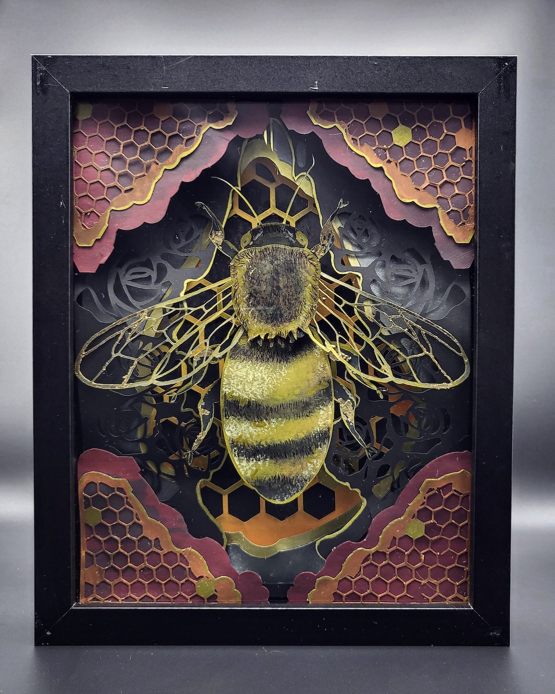 Bee Shadowbox - Etsy