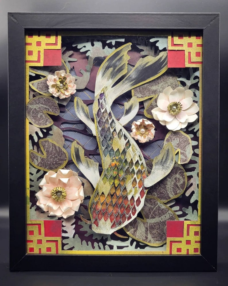Koi Fish Shadowbox - Etsy