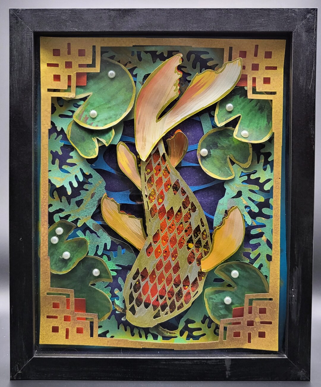 Koi Fish Shadowbox - Etsy