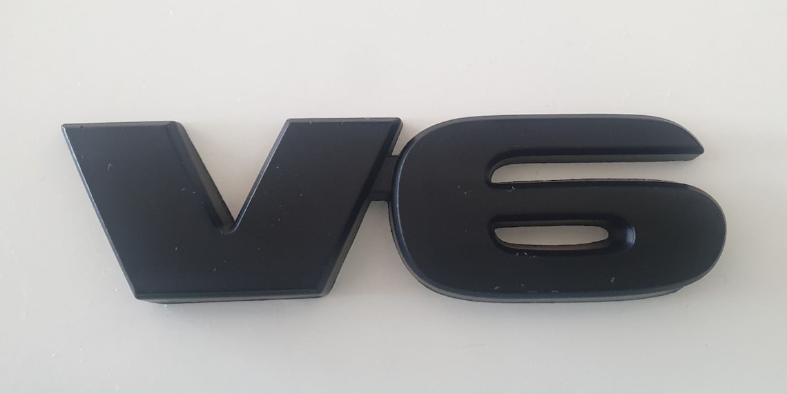3D Quality V6 Metal Lettering Car Styling Rear Emblem Badge Logo ...