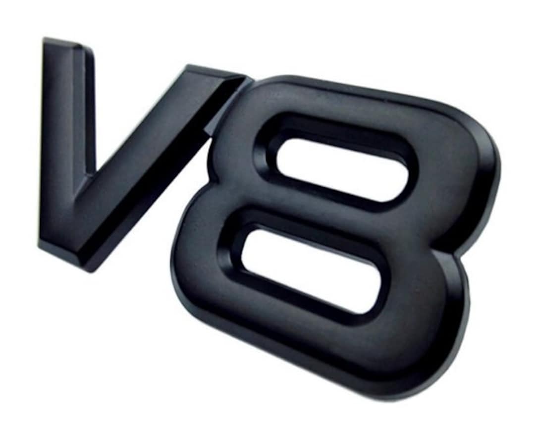 3D Quality V8 Metal Lettering Car Styling Rear Emblem Badge Logo ...