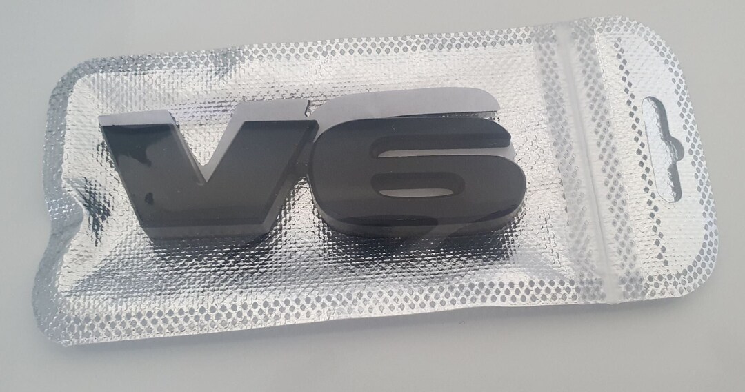 3D Quality V6 Metal Lettering Car Styling Rear Emblem Badge Logo ...