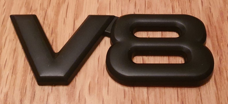 3D Quality V8 Metal Lettering Car Styling Rear Emblem Badge Logo ...