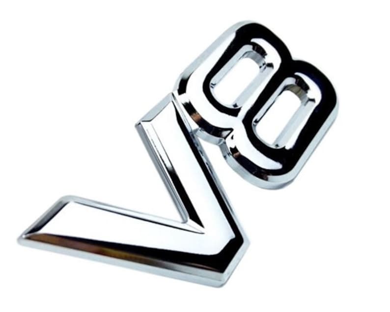 3D Quality V8 Metal Lettering Car Styling Rear Emblem Badge Logo ...