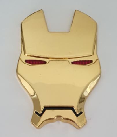 3D Quality Alloy Metal Iron Man Emblem Badge Creative Car Stickers ...