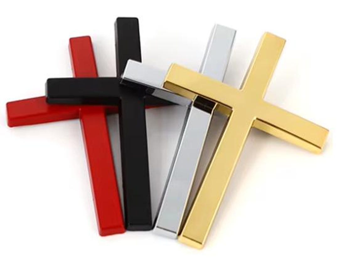 3D FULL Metal Sticker Christian Cross Body Emblem Badge Decal Car ...
