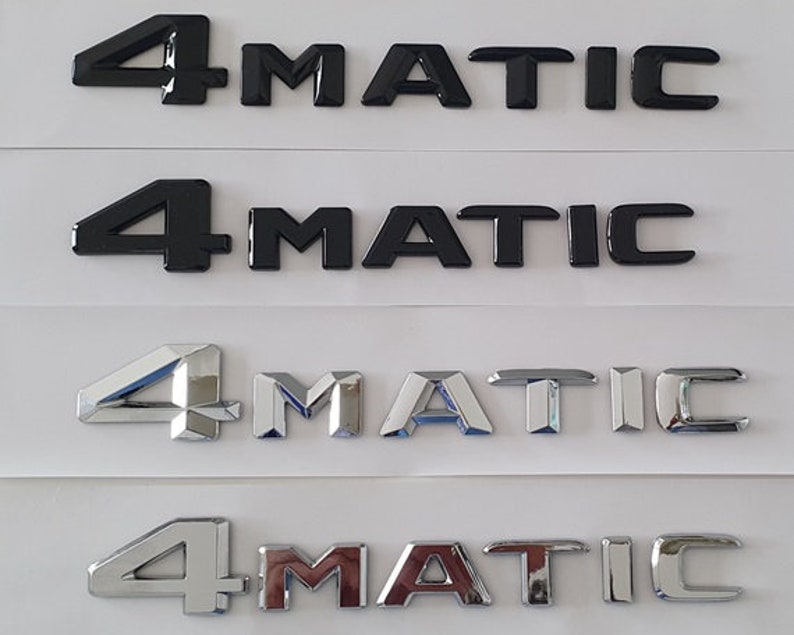 3D ABS 4 MATIC Lettering Rear Car Styling Logo Emblem Badge Sticker. - Etsy