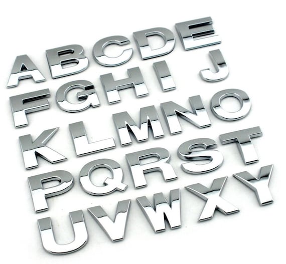 NEW 3D Quality Metal Chrome Self Adhesive Letters & Numbers - Etsy