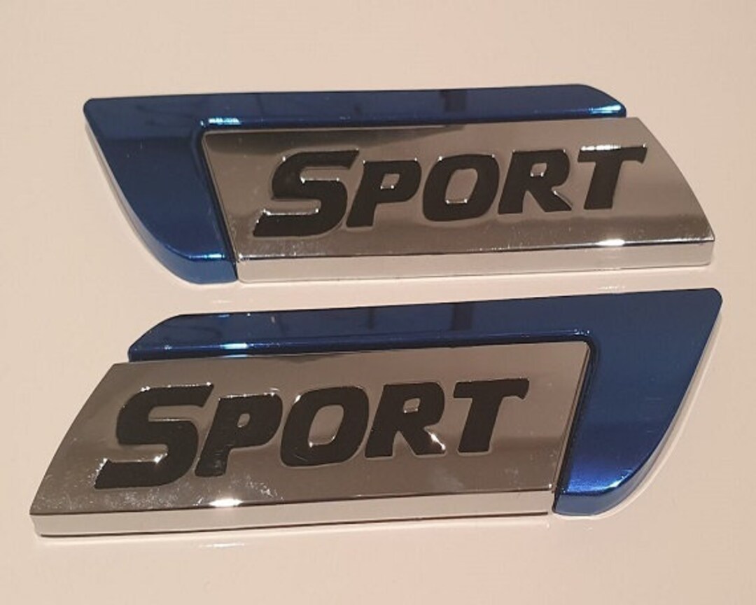 Pair Quality 3D METAL SPORT Logo Car Sticker Rear Trunk Emblem Badge ...