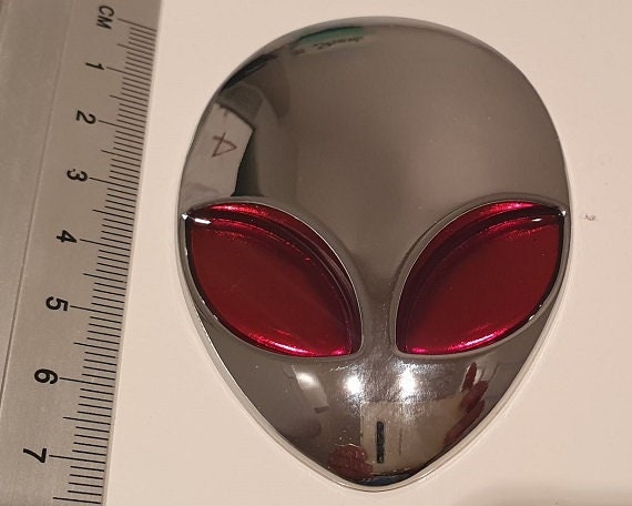 3D Quality Metal Alienware Alien Head Car UFO Decals Sticker Emblem ...