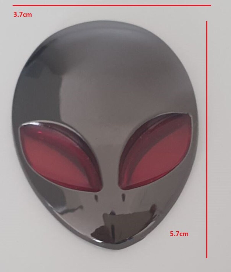 Metal 3D Quality Alienware Alien Head Car Decals Sticker | Etsy