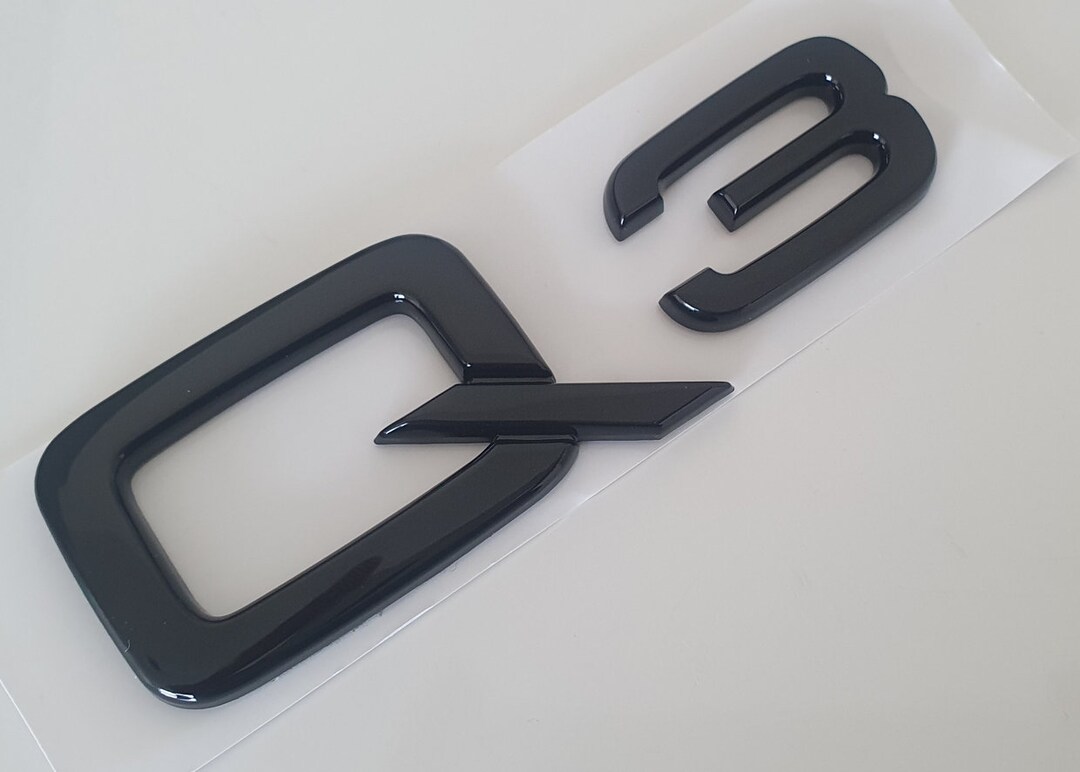 3D Quality Q3 ABS Chrome Lettering Car Styling Rear Emblem Badge Logo ...