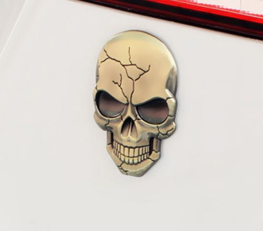 Quality 3D Metal Skull Devil Car Motorcycle Badge Sticker Auto Emblem ...