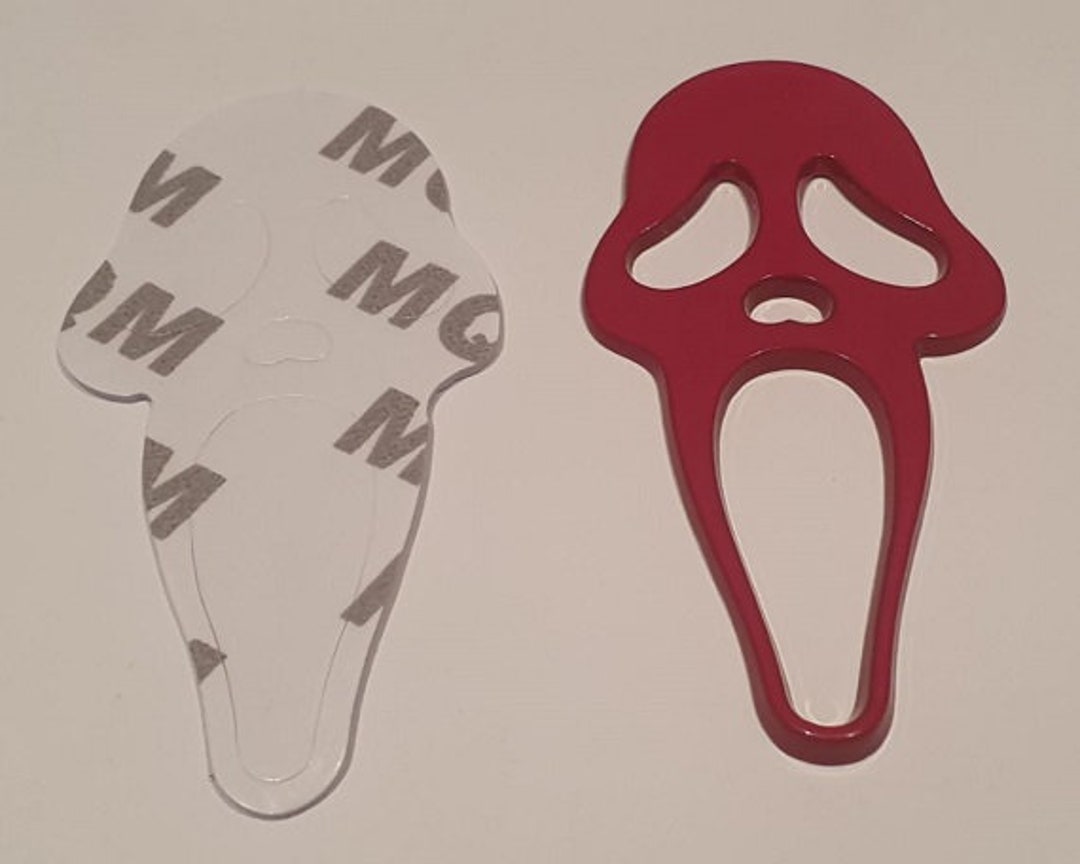 3D Metal Car Sticker Scream Ghost Skull Emblem Auto Badge Decal - RED ...