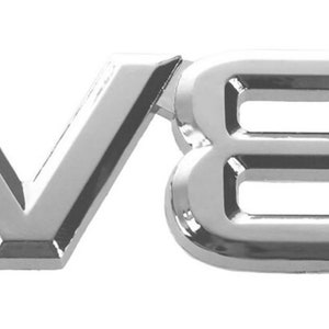 3D Quality V8 Metal Lettering Car Styling Rear Emblem Badge Logo ...