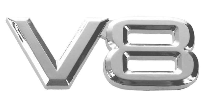3D Quality V8 Metal Lettering Car Styling Rear Emblem Badge Logo ...