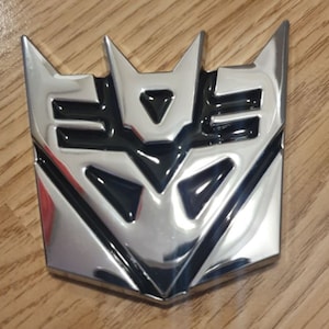 NEW 3D Metal Car Stickers Transformers Decepticon Emblem Tail Badge ...