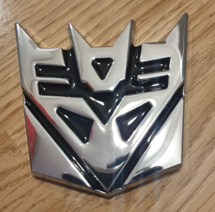 NEW 3D Metal Car Stickers Transformers Decepticon emblem Tail | Etsy
