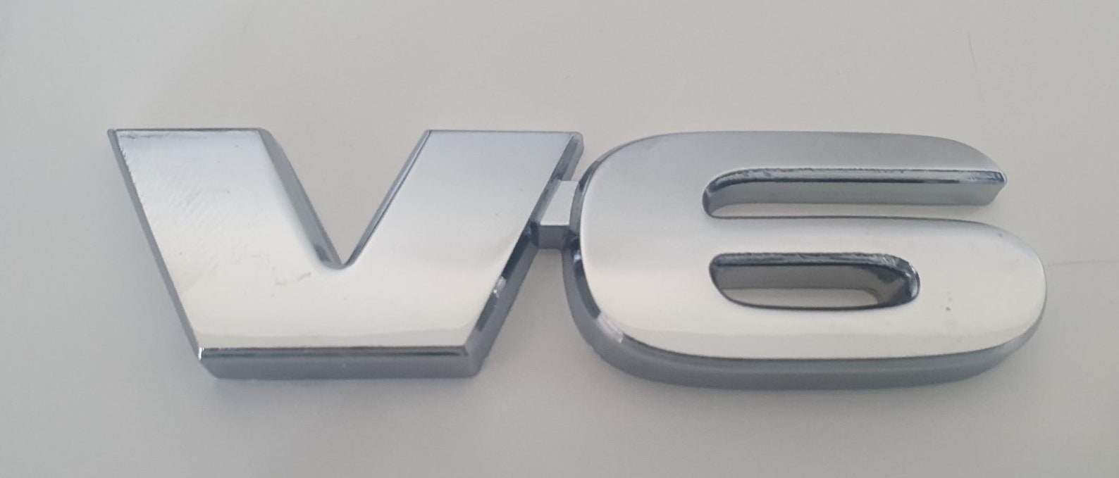 3D Quality V6 Metal Lettering Car Styling Rear Emblem Badge Logo ...
