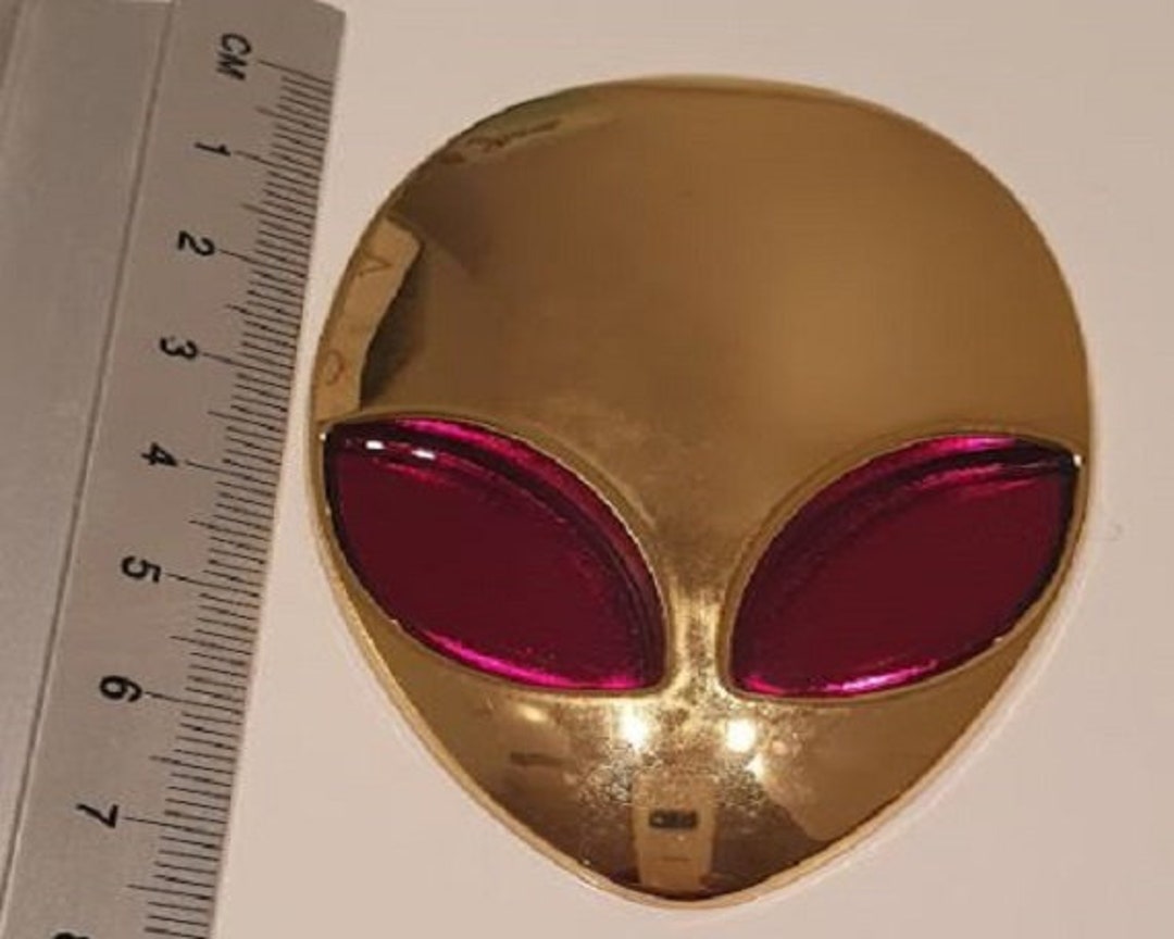 3D Metal Quality Alienware Alien Head Car UFO Decals Sticker Emblem ...