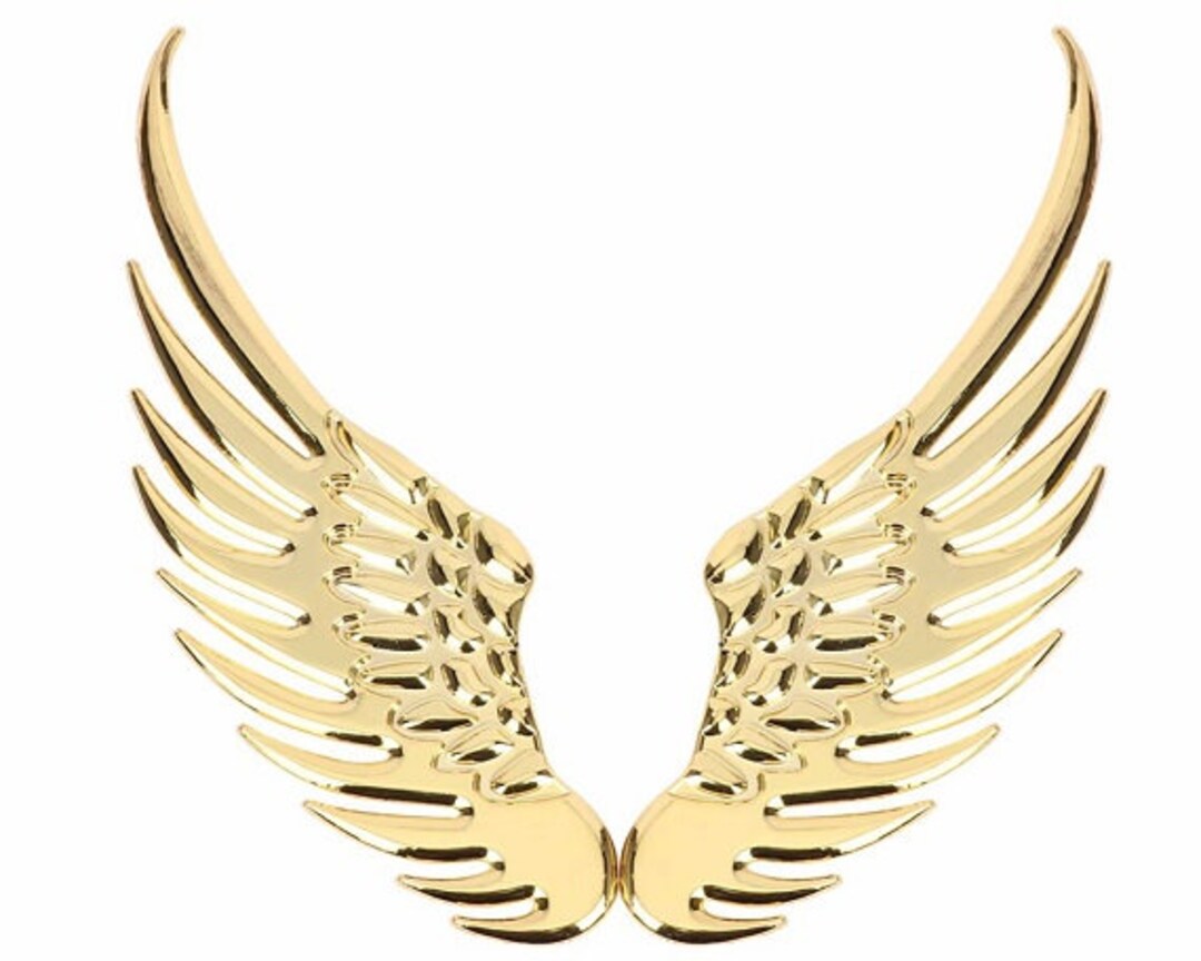 A Pair of Angel Wings Quality 3D Metal Alloy Car Stickers Emblem Badge ...