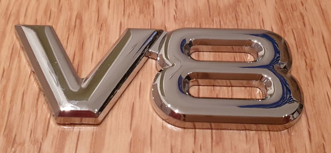 3D Quality V8 Metal Lettering Car Styling Rear Emblem Badge | Etsy