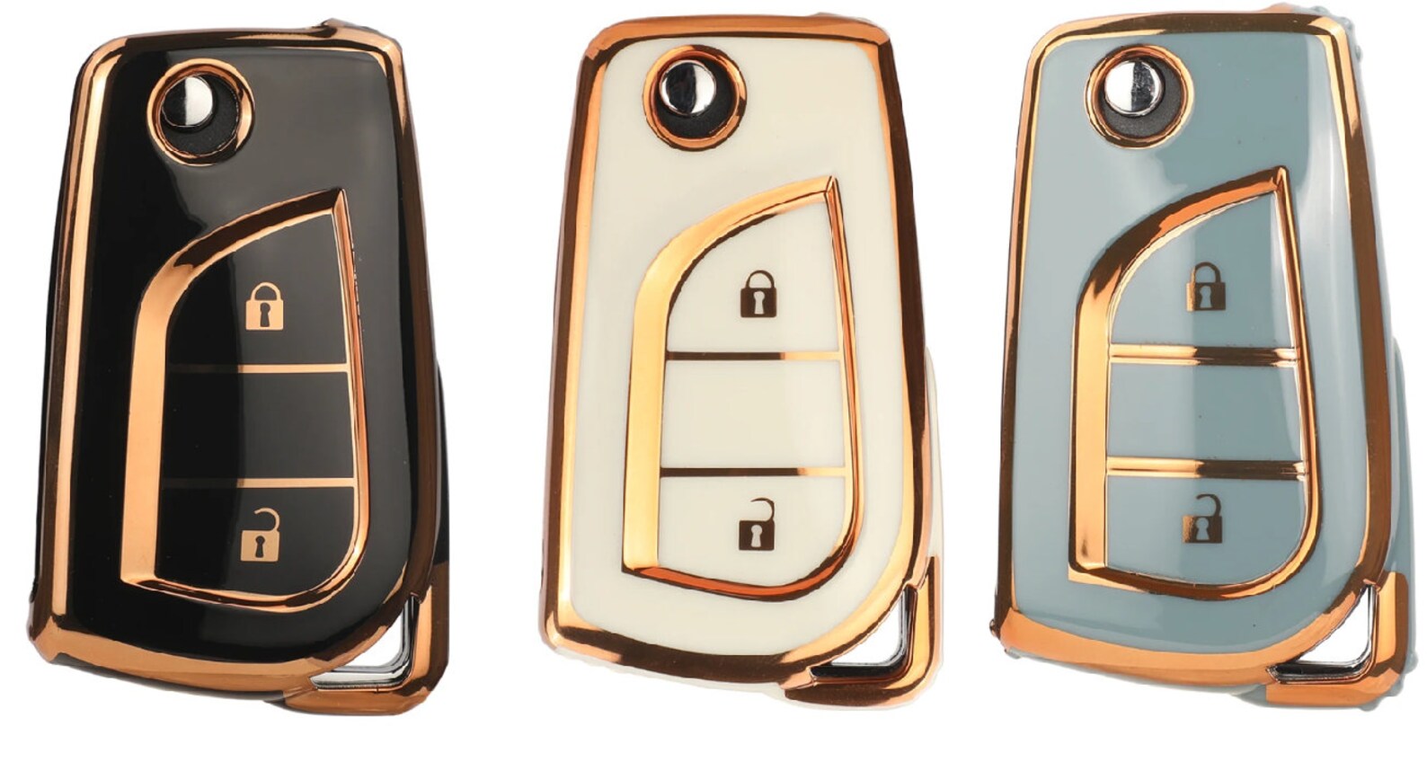2 Buttons Car Smart Key TPU Case for Toyota Corolla Altis Aygo Yaris ...