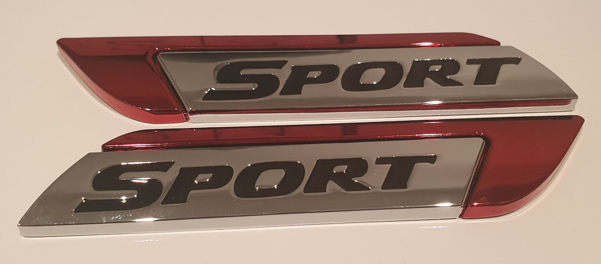 Pair Quality 3D METAL SPORT Logo Car Sticker Rear Trunk Emblem Badge ...