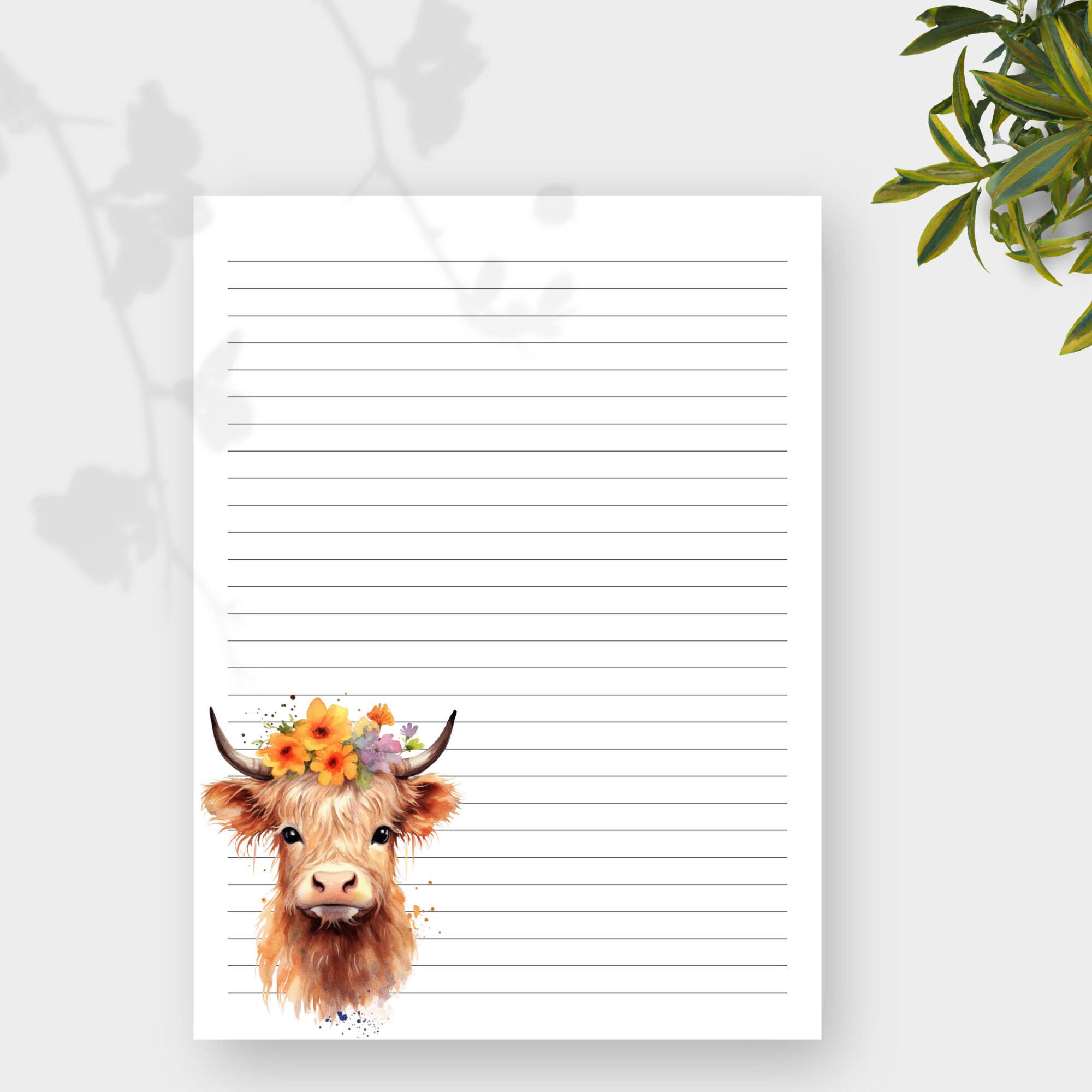 Printable Writing Paper Set, Stationery Printable, Paper Set, Baby ...