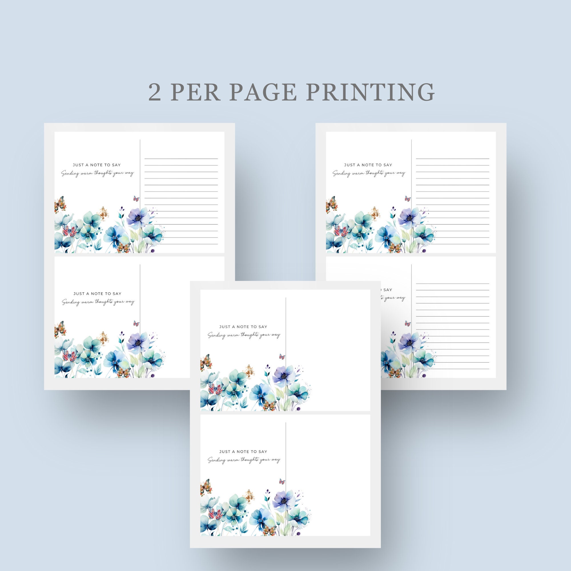 Printable Notecard and 5 X 7 Inch Envelope Liner, Writing Set ...